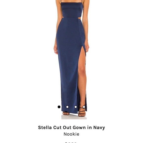 ASOS | Dresses | Asos Navy Blue Gown With Cut Out Size 4 | Poshmark
